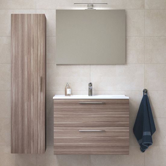 Vitra - Set Mia ensemble meuble 79x61x39,5 cm avec miroir, lavabo ...