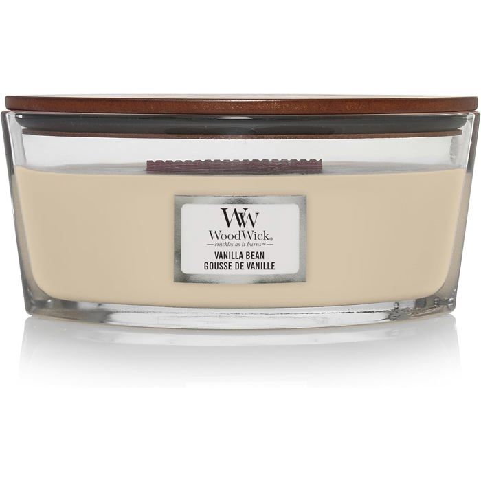 WoodWick Ellipse Bougie parfumée Gousse de vanille avec mèche ...