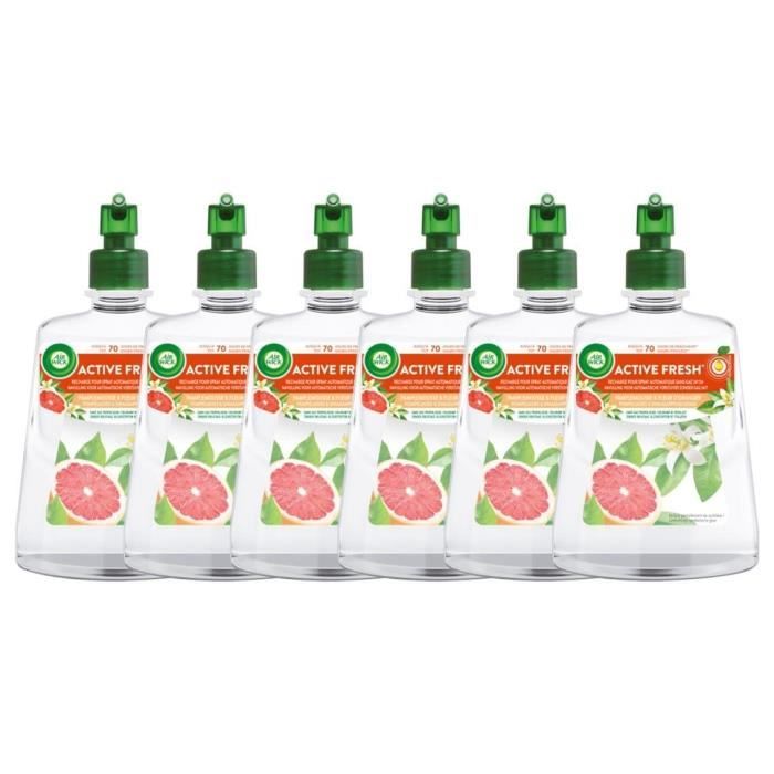 Lot de 6 Recharges diffuseur spray automatique désodorisant sans gaz ...