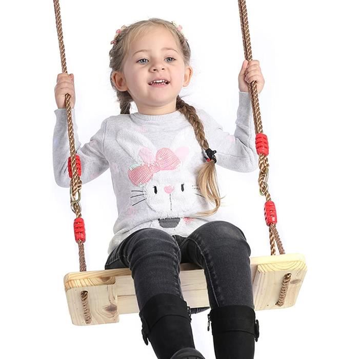 Balançoire En Bois Pour Enfants,Siège De Balançoire Réglable,Siège ...