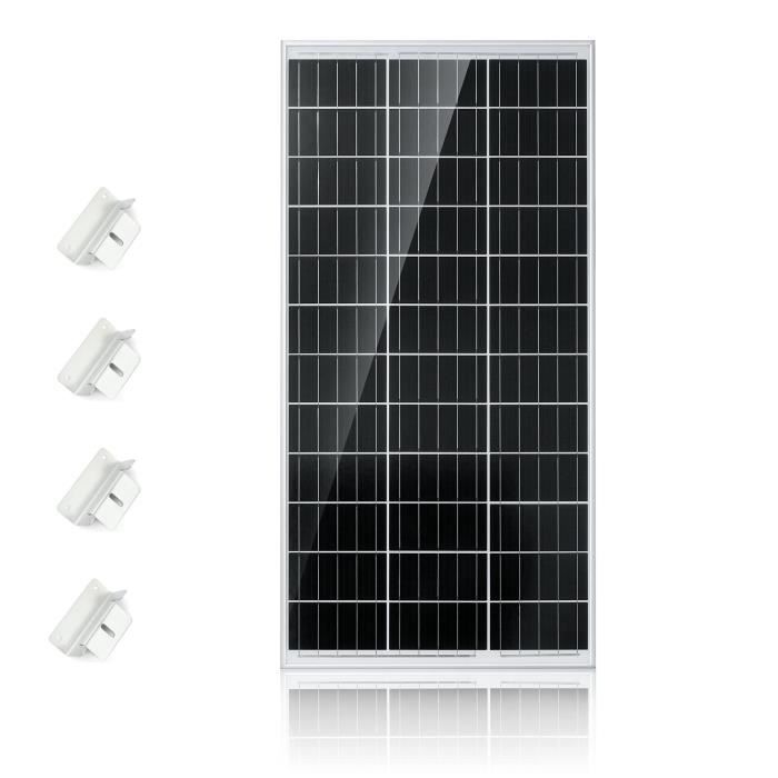 12V 100W Panneau solaire Panneau solaire photovoltaïque monocristallin 100 Watt PV Module pour ...