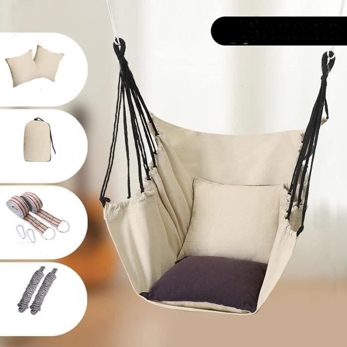 Fauteuil Suspendu Chaise Suspendue De Balance Avec 2 Coussins,Chaise ...