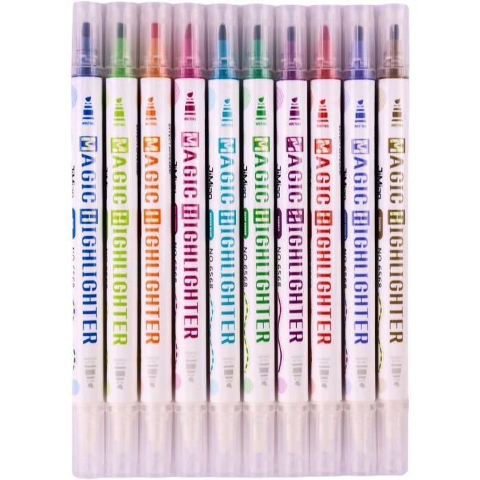 Surligneurs – Stylos Surligneurs À Double Extrémité Couleurs Pastel ...