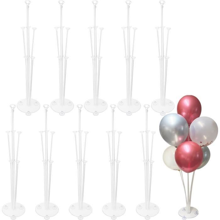 10 Kit de Support Ballons Anniversaire, Support de Ballon Table, Arche ...