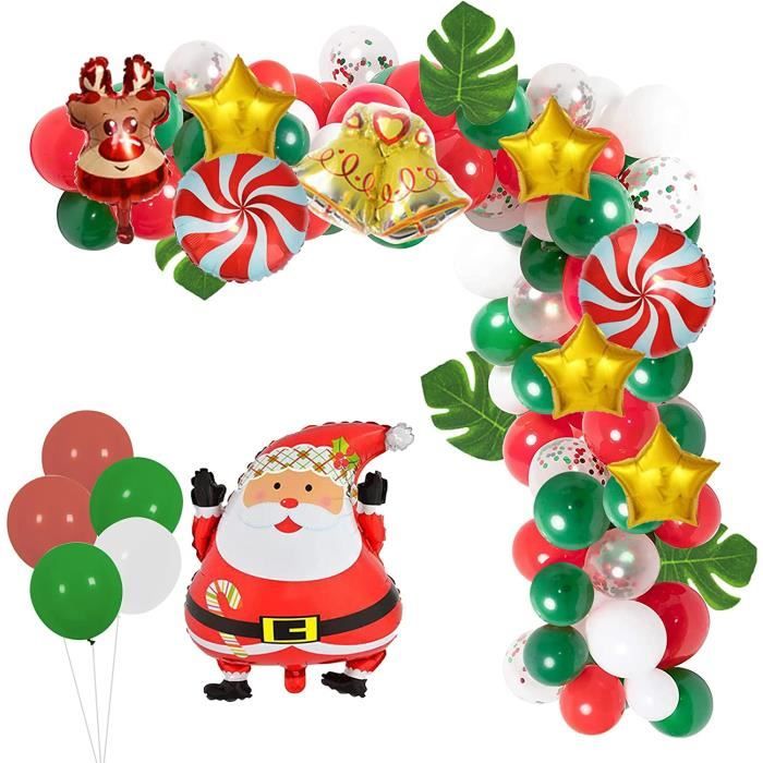 Kit d'arche de ballons de Noël,guirlande de ballons rouge,blanc,vert ...