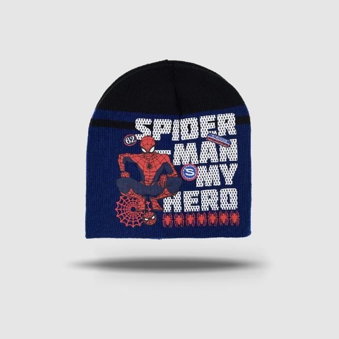 Bonnet Garçon MARVEL Spider-Man 'My Hero' - FM/3/BON/SPIDER/HS4002/NOIR ...