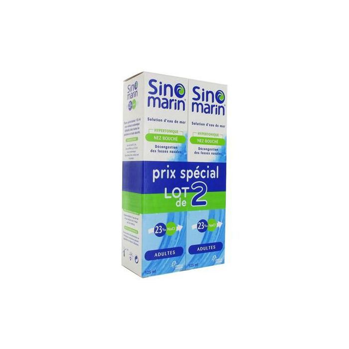 Sinomarin Hypertonique Adulte Nez Bouché Spray Lot de 2 x 125ml ...