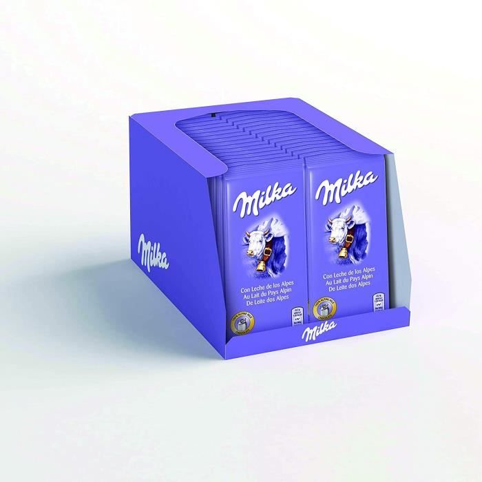 Milka-Mini Tablette Chocolat au Lait -Présentoir de 32 mini tablettes ...