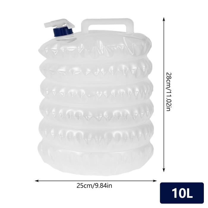 Sac d'hydratation,Seau à eau pliable 5L-15L,Camping en plein air,sac à boisson,conteneur ...