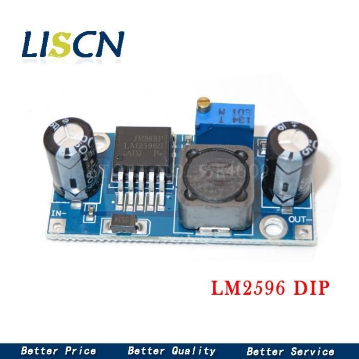 LM2596 LM2596S ADJ DC-DC Module abaisseur 5V-12V-24V régulateur de tension réglable 3A (bleu ...