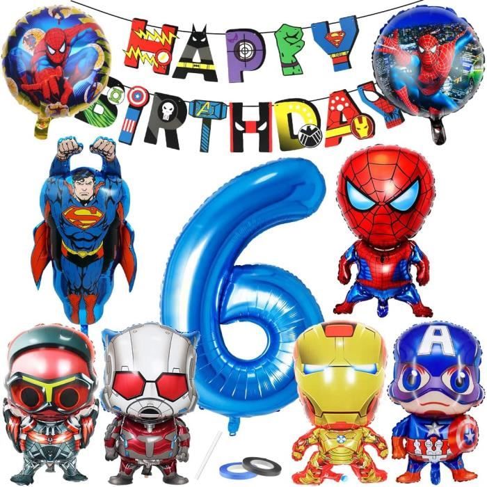 Decoration Anniversaire Garçon,Ballon Anniversaire 6 Ans Pour Enfant ...