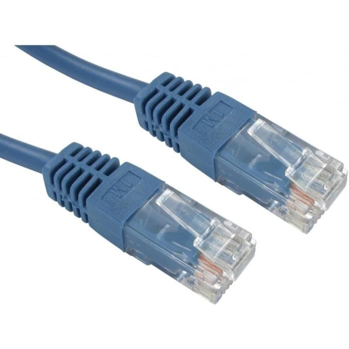 Câble réseau Professionnel de 0,5m - Qualité supérieure (26 AWG 100% ...