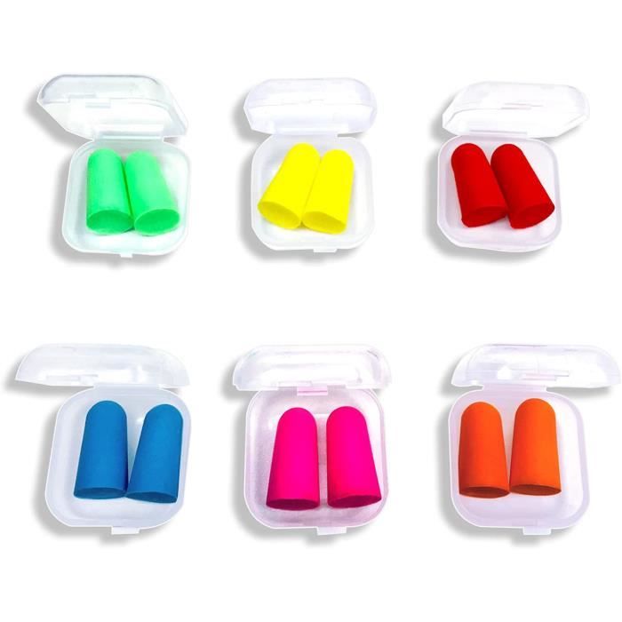 6 Paires paires de bouchons d’oreille en mousse souple,Éponge Bouchon ...