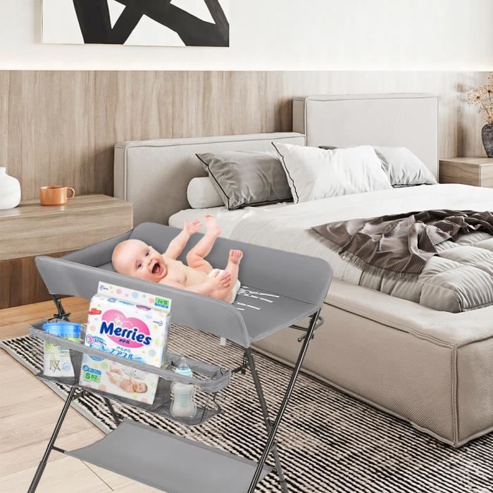 TABLE - PLAN A LANGER Table de couche pliable et portable 80*66*98cm ...