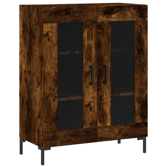 KEENSO Buffet chêne fumé 69,5x34x90 cm bois d'ingénierie A827793 111607 ...