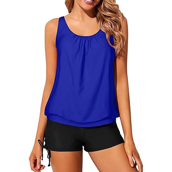 Maillot De Bain Maillot De Bain Femme 2 Pièces Taille Haute Ventre Plat
