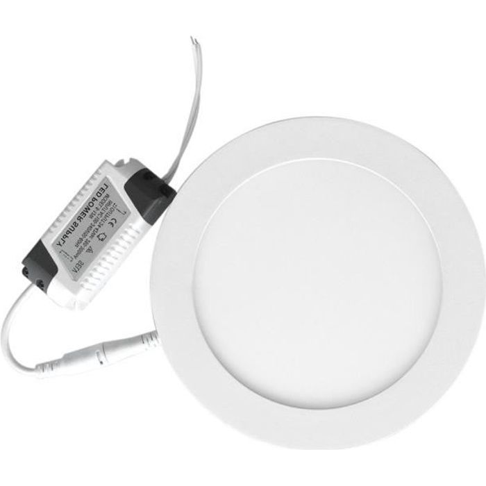 Ampoule LED spot à encastrer extra plat 12W 880lumen blanc pour salle ...