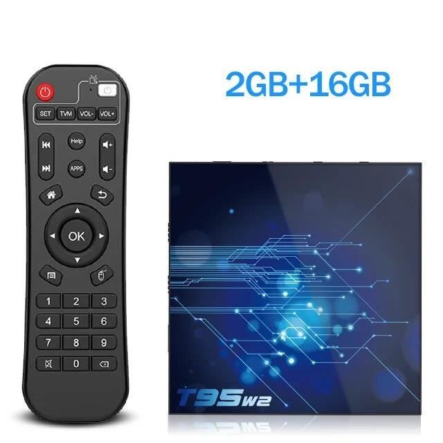 Boîtier TV T95 W2,Android 11,16 Go-32 Go-64 Go,2.4 Go,5G,lecteur ...