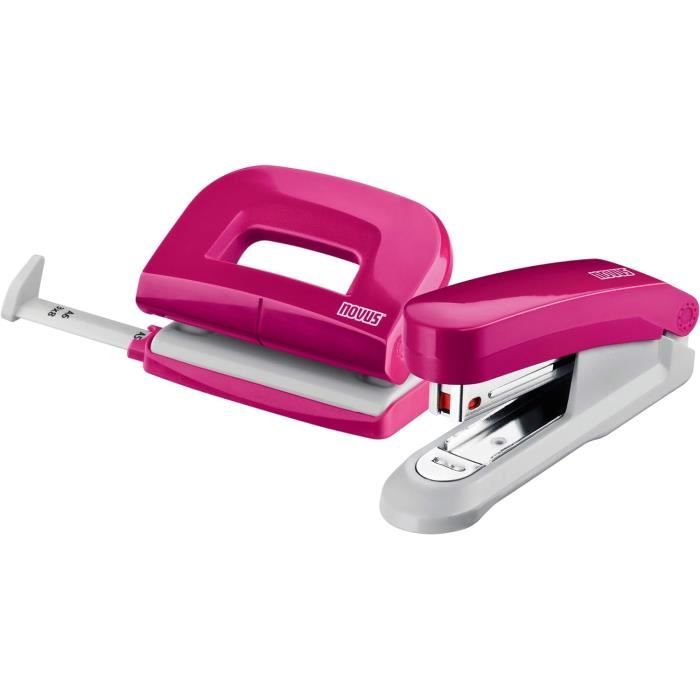Novus Twt de bureau, Agrafeuse et Perforateur E 15-E 210 - Rose - 020 ...