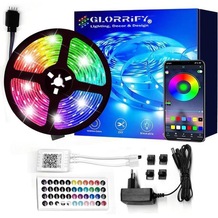 Ruban Led Bluetooth 5M 30 Led-M Éclairage Ambiant Multicolore, Bande ...