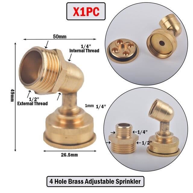 PULVERISATEUR,J--Buse de pulvérisation en laiton, 1 8 trous 1-4 "1-2" 3-4 ", Irrigation de ...