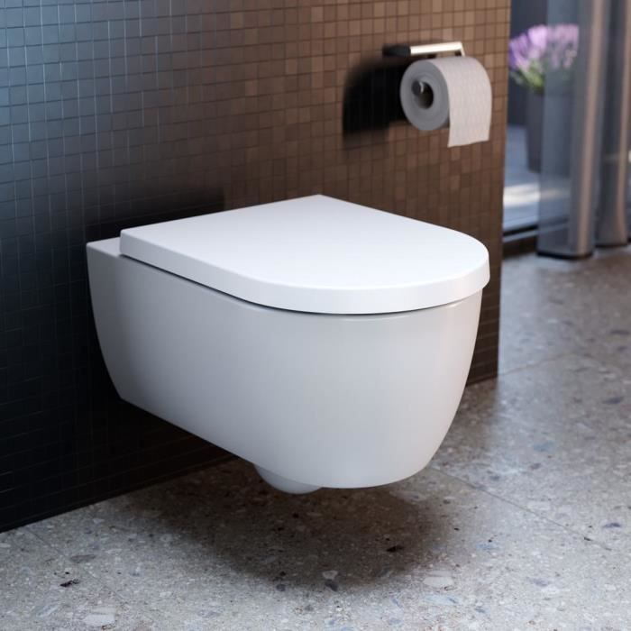 IDEAL STANDARD Abattant WC Blend Curve - Blanc - Cdiscount Bricolage