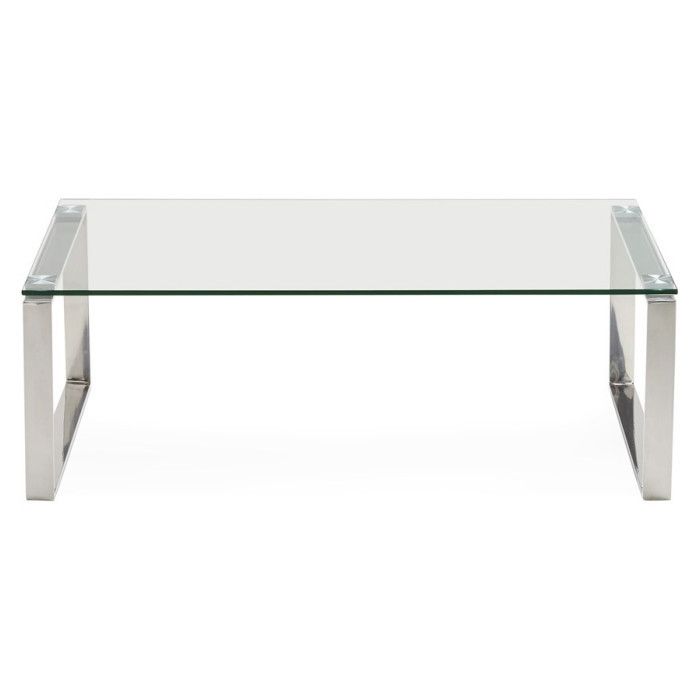 Table Basse En Verre " 110cm Transparent & Argent - Paris Prix ...