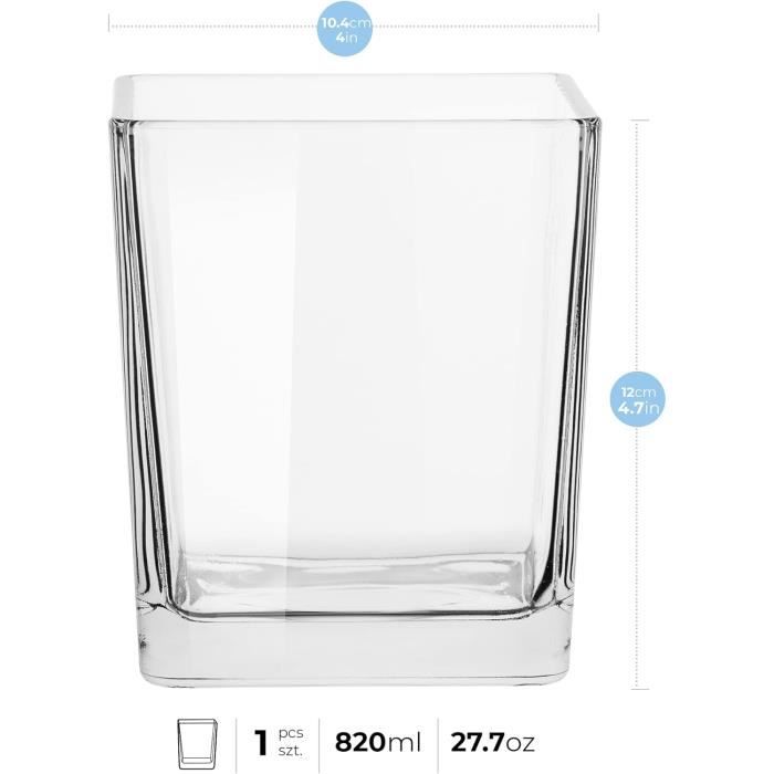 Vase Transparent Decoration Recipient En Verre Pour Bouquet De Fleurs ...