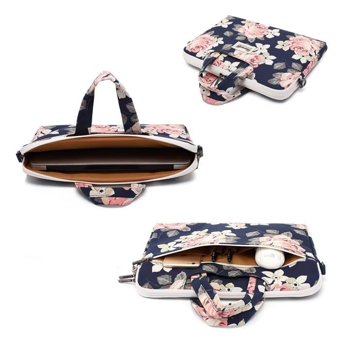 Housse de Protection PC Portable Sleeve -15.6" - Rose et noir - Toile ...