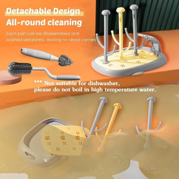 Sèche Biberons Avec Brosse De Nettoyage Egouttoir Biberons,Egoutte ...