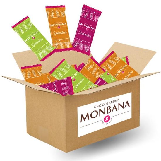 MONBANA | 75 Mini-Spéculoos | Biscuits de 6g emballés individuellement ...