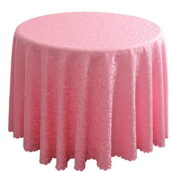 Nappe Ronde Lavable En Machine - [n12028] - Rose - Diamètre 260cm ...