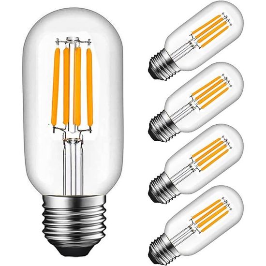 Ampoule Led Filament E27 T45 4W Equivalent 40W 400Lm, Blanc Chaud 2700K, Vintage Ampoule ...