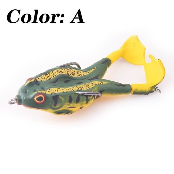 1 Pièces Double Hélice Grenouille En Caoutchouc Souple Appâts 90mm 13 ...