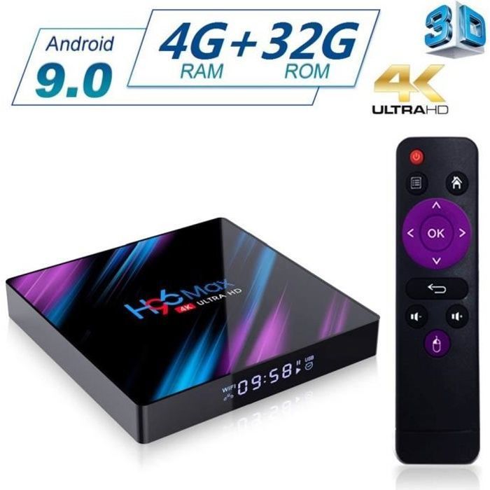 Android TV Box 90 H96 Max 4GB RAM 32GB ROM avec RK3318 Quad-Core 64bit ...