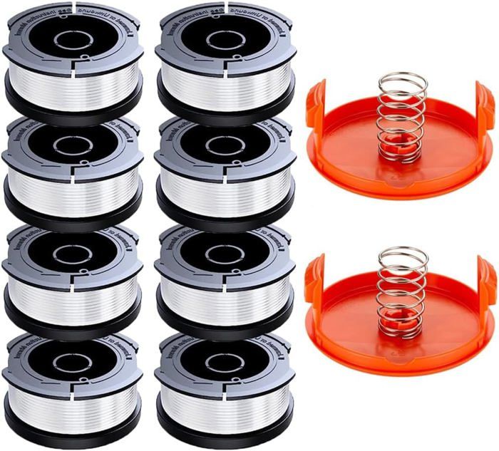 Bobine Fil Coupe Bordure Pour Black Et Decker Coupe-Bordures,Ø1,65mm 8 Bobine De Fil ...