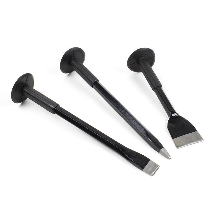 XPOtool Jeu de burins 3 pcs. Burin plat Burin pointu et Burin coupe-ri ...