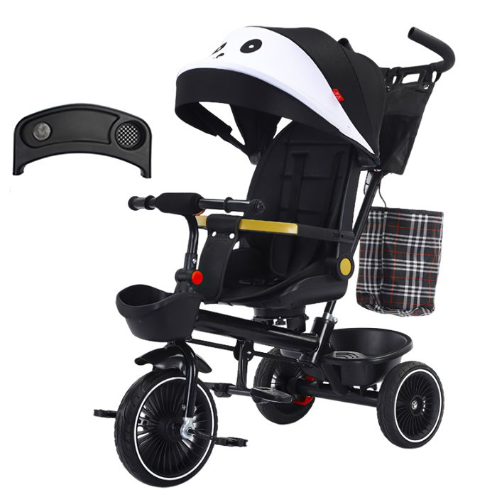 Tricycle et Poussette pour Enfants 2 en 1, Siège Pivotant Réglable et ...
