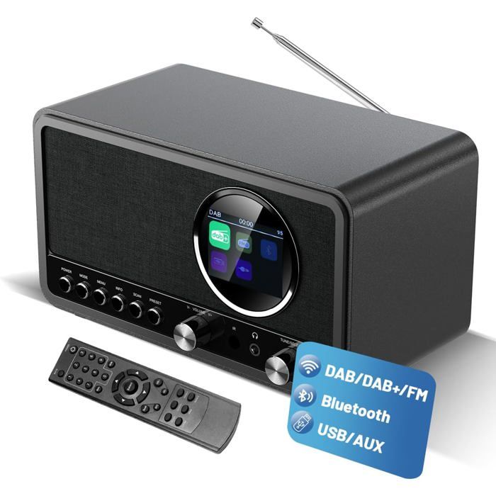 Radio DAB Plus Radio DAB+ / FM Bluetooth avec Télécommande et Double ...