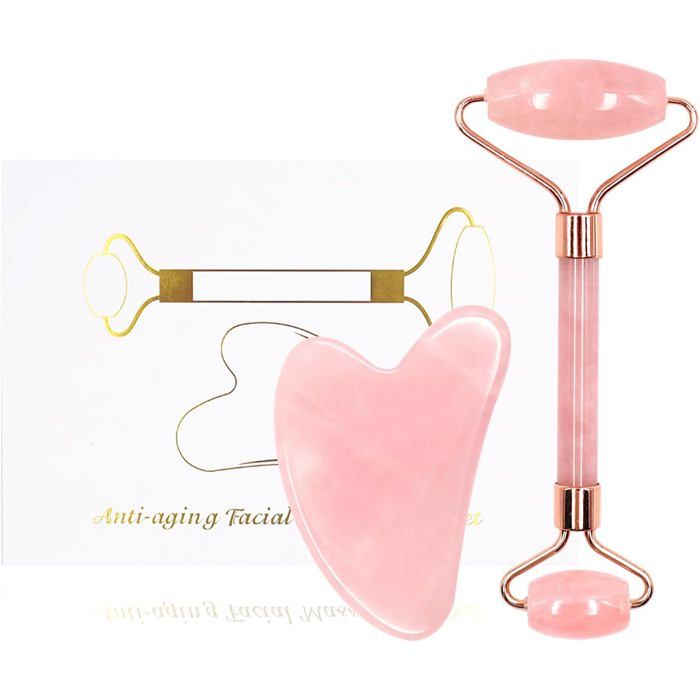Rouleau de jade et Gua Sha - ESTAMPILLE - Massage facial - Pierre de ...