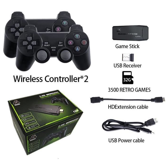 Stick 4K 3500 jeux - manette de jeu vidéo HD 4K, 10000 console de jeux ...
