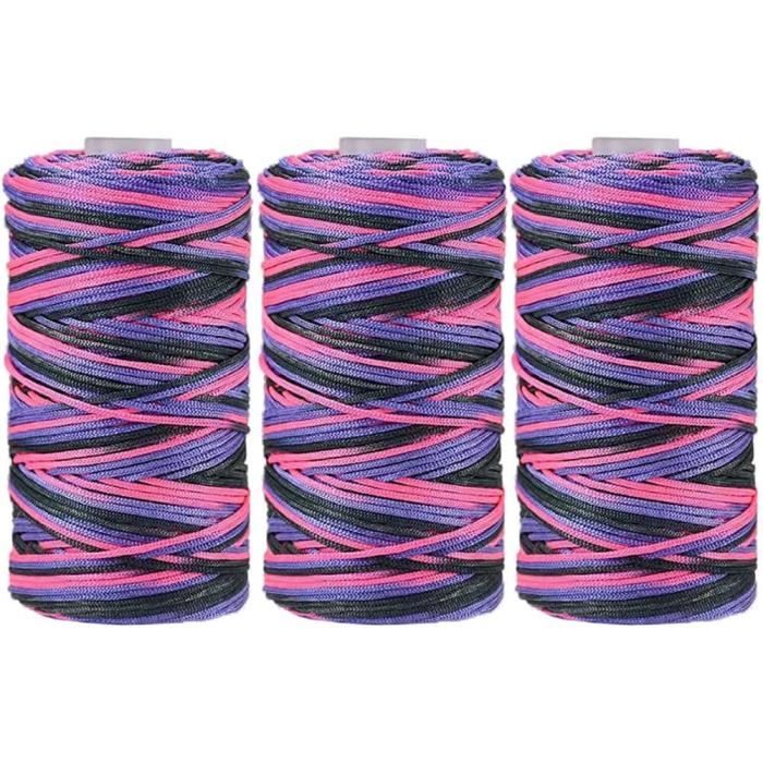 Cordon En Macramé 1.5Mm Fil Macramé Corde Coton Naturelle Ficelle Corde Fil De Coton 3 Rouleaux ...