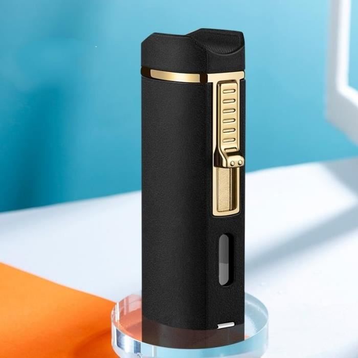 Allume-Cigare Torche, 3 Jet Flame Cigar Punch Porte-Cigare Rechargeable ...