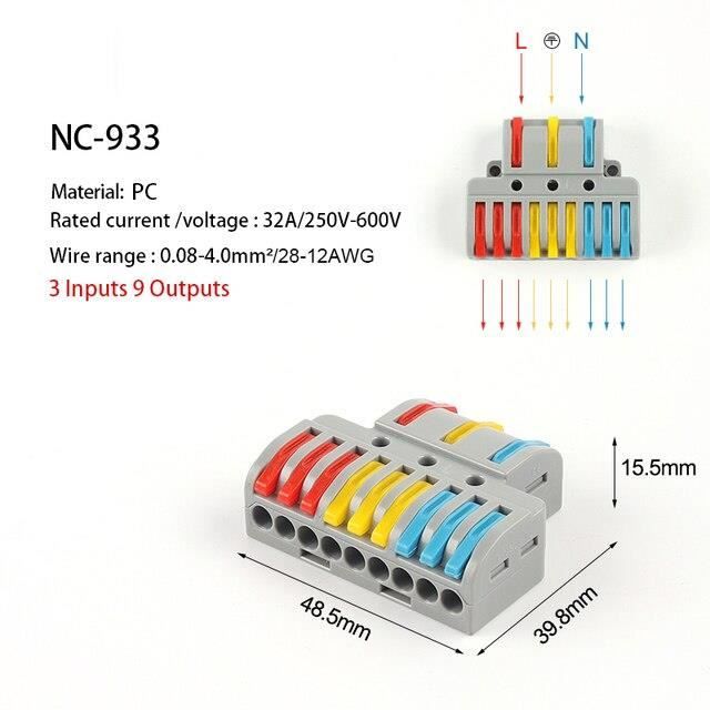 Connecteur électrique à fils multiples SPL 222, connecteur de câble à ...
