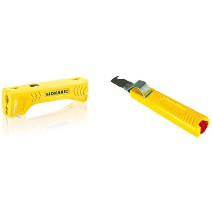 30400 Outil à dégainer et dénuder Polyvalent, Jaune 10282 Couteau à ...