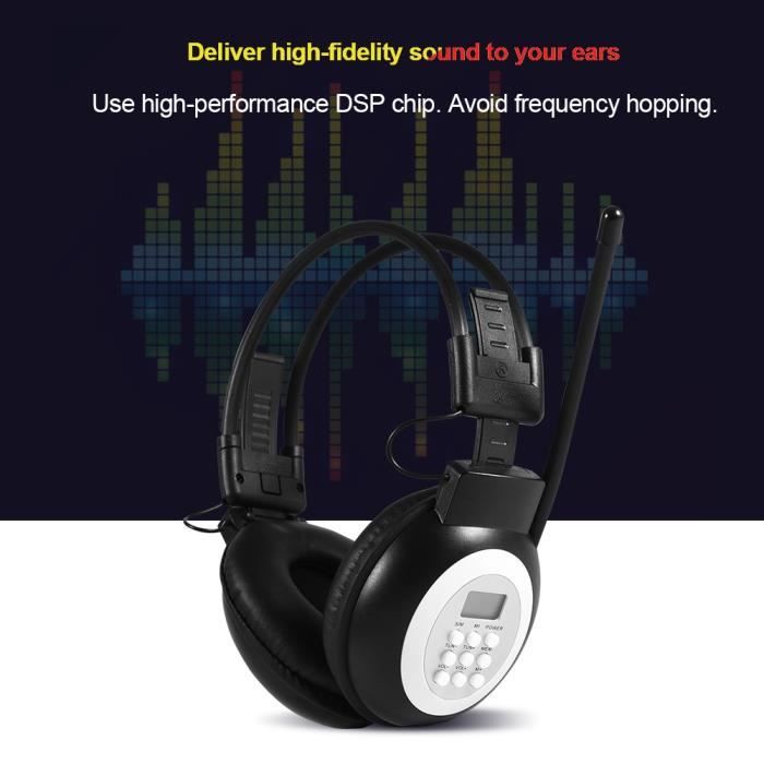 Casque radio FM sans fil/filaire pliable sur l'oreille Cuque ...