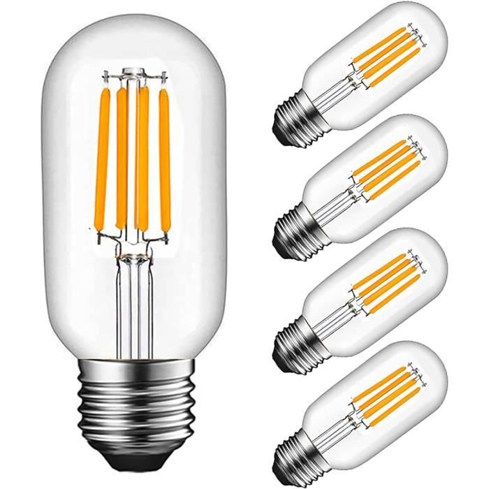 Ampoule Led Filament E27 T45 4W Equivalent 40W 400Lm, Blanc Chaud 2700K, Vintage Ampoule ...