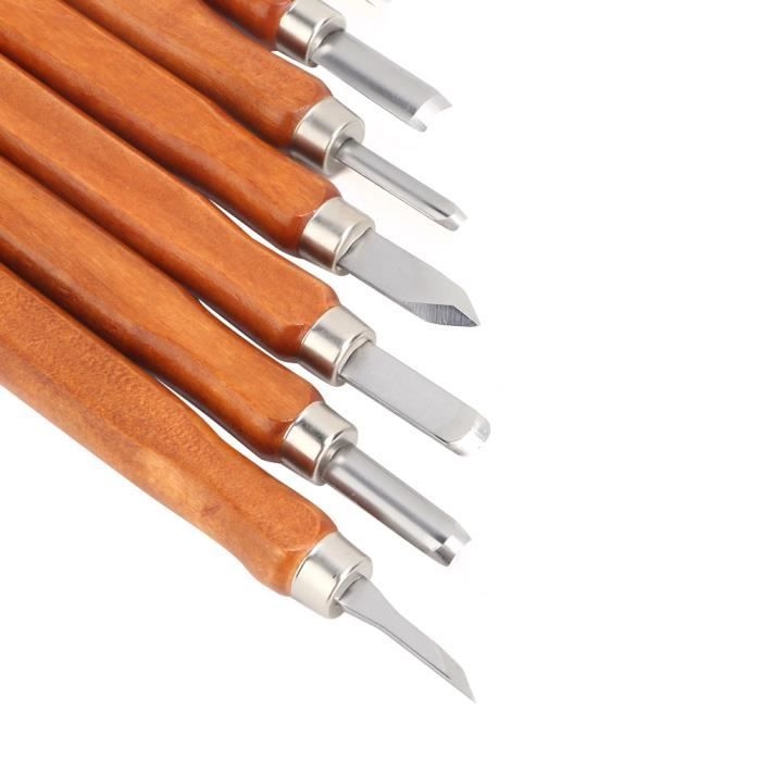 Fdit Outil de sculpture Ensemble d'outils de sculpture sur bois de taille différente de 12PCS ...