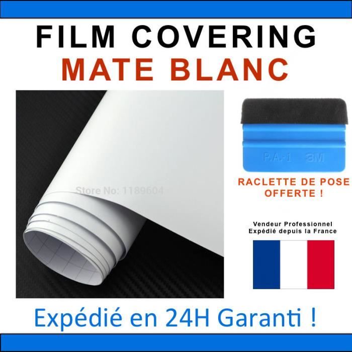 150 x 152cm Mate 3D Blanc Film Vinyle Sticker Covering THERMOFORMABLE ...