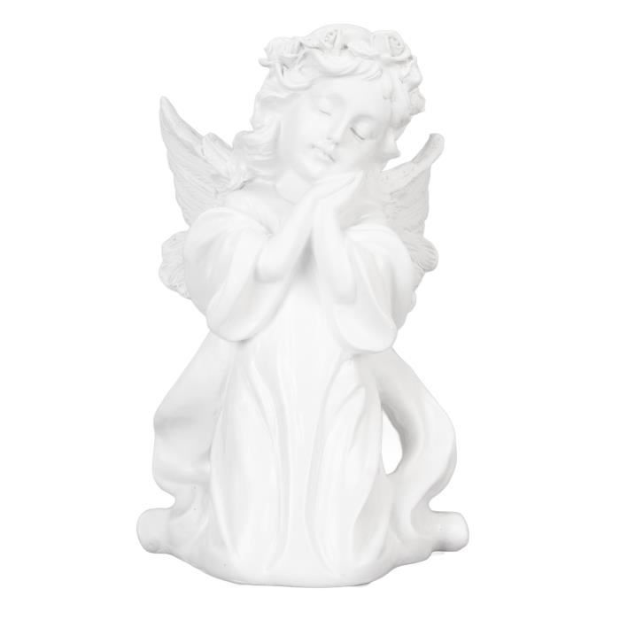 HURRISE Figurine D'Ange en Résine Blanche Ange Priant Porte-Joues Ailes ...